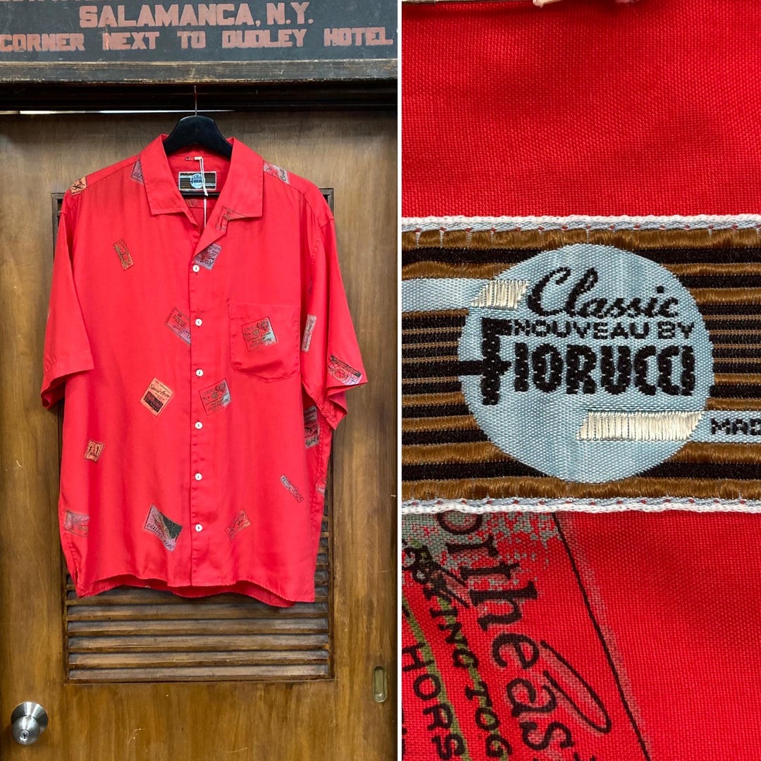 Vintage 1980’s “fiorucci” Atomic 1950’s Clothing Label Rayon Rockabilly ...