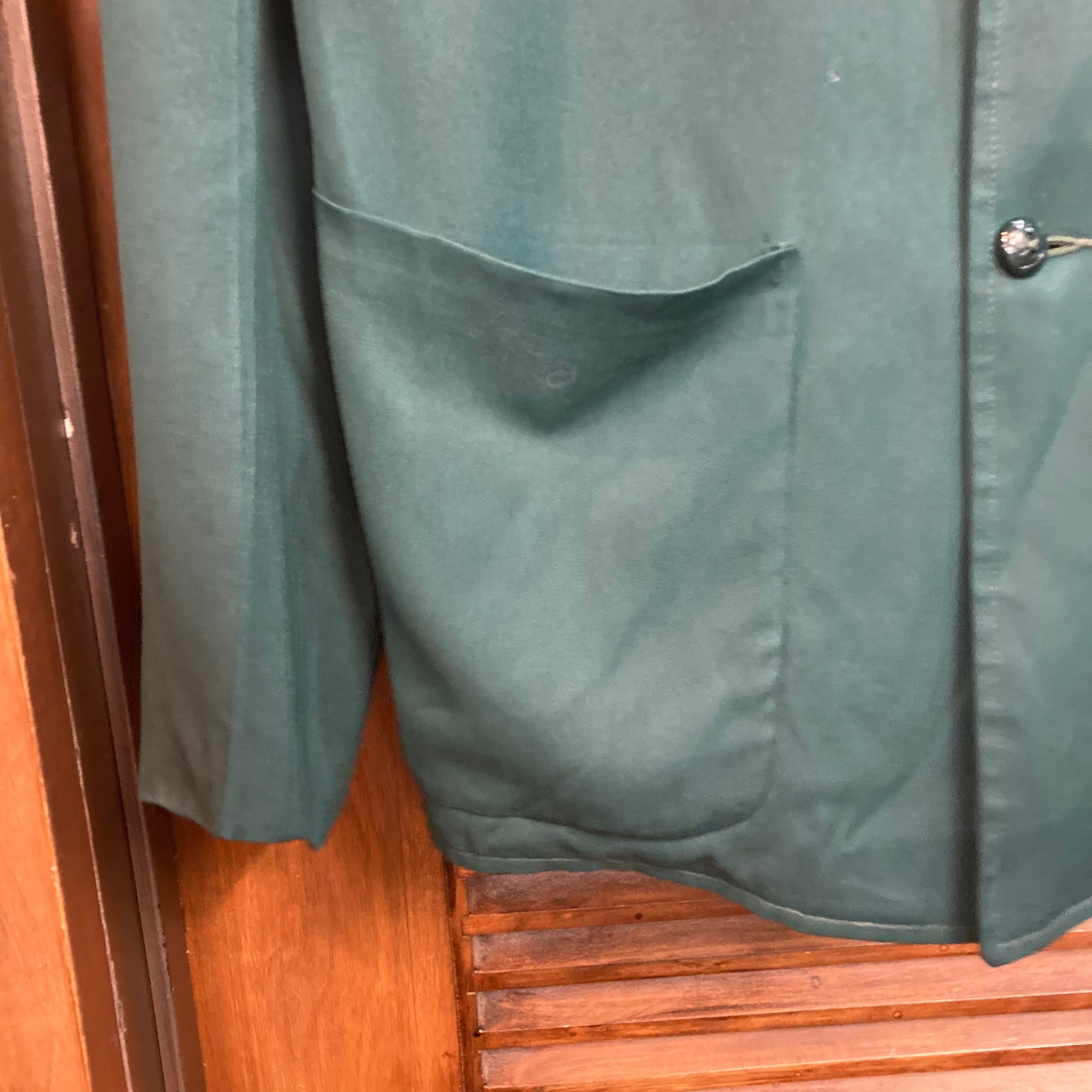 Vintage 1950s Green Two-tone Rayon Gabardine Hollywood Vintage 1950s Green Two-tone Rayon Gabardine Hollywood