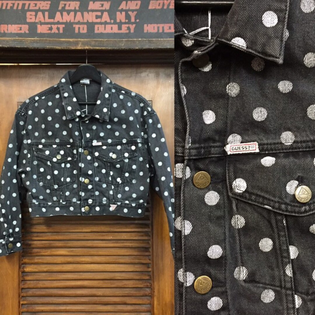 Vintage 1980's “guess” Brand Polka Dot Design Cropped Denim Vintage 1980's “guess” Brand Polka Dot Design Cropped Denim