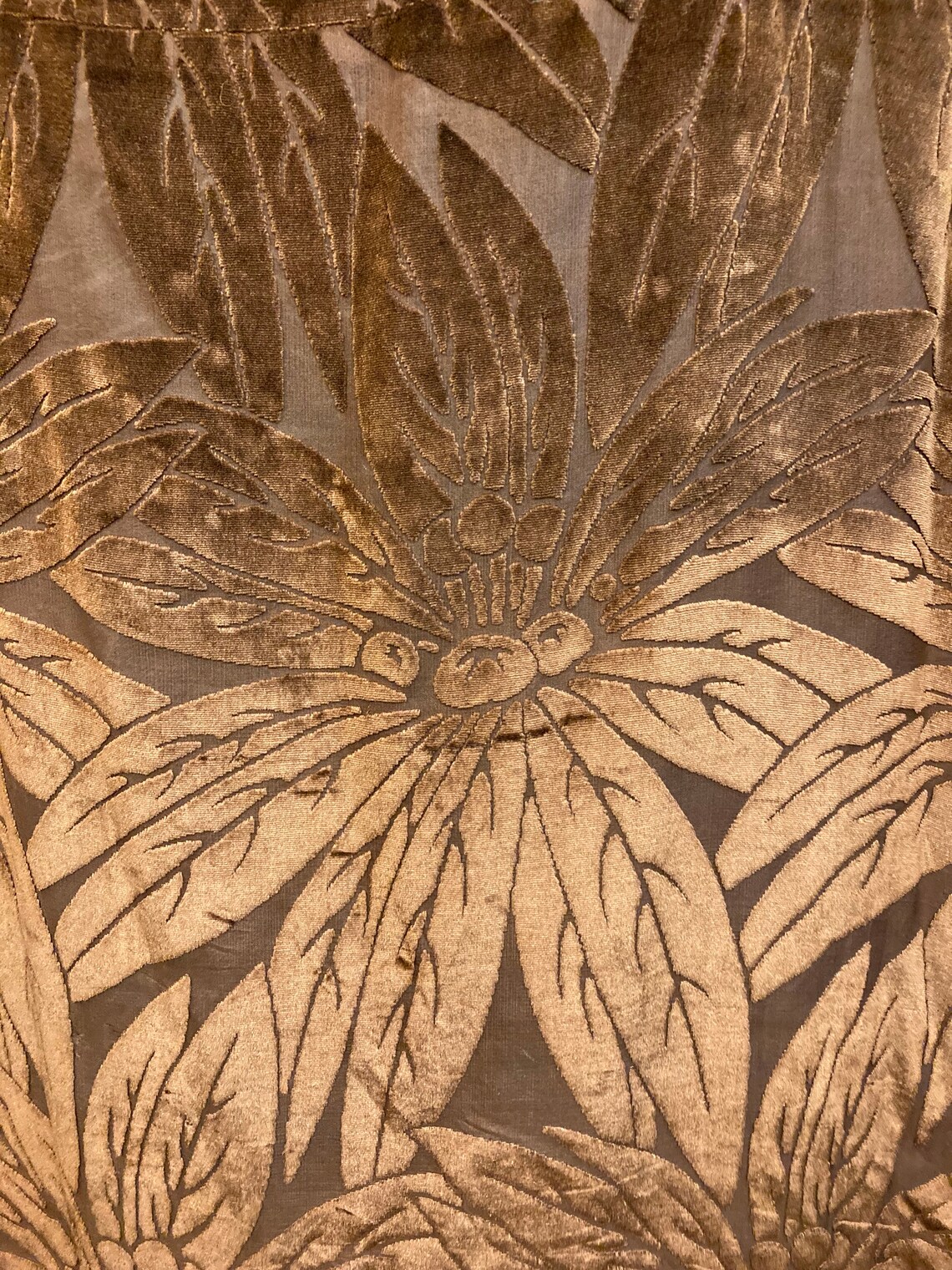 Vintage 1920's Flapper Era Brown Crushed Velvet Floral - Etsy