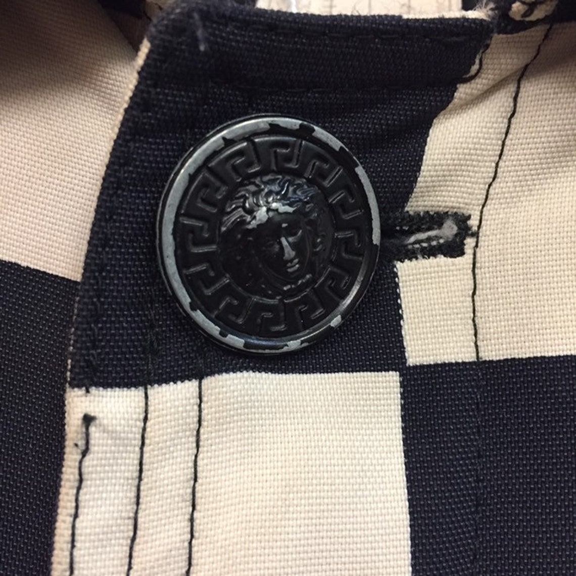 Vintage 1980s versace Label Checkerboard Jacket Gianni - Etsy