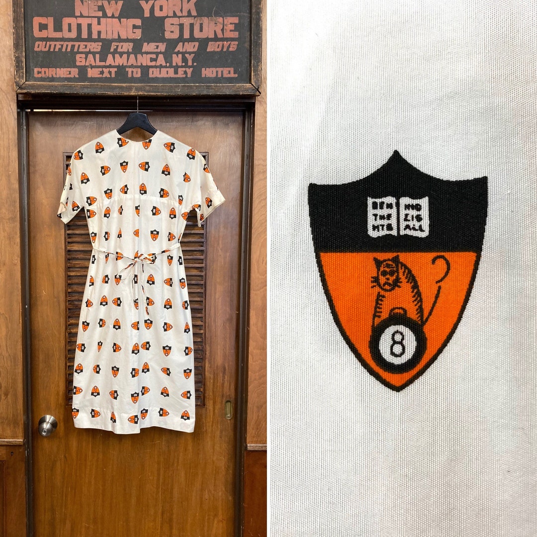 Vintage 1960’s Princeton Reunion 1938 Cotton Print Mod Ivy League Dress ...