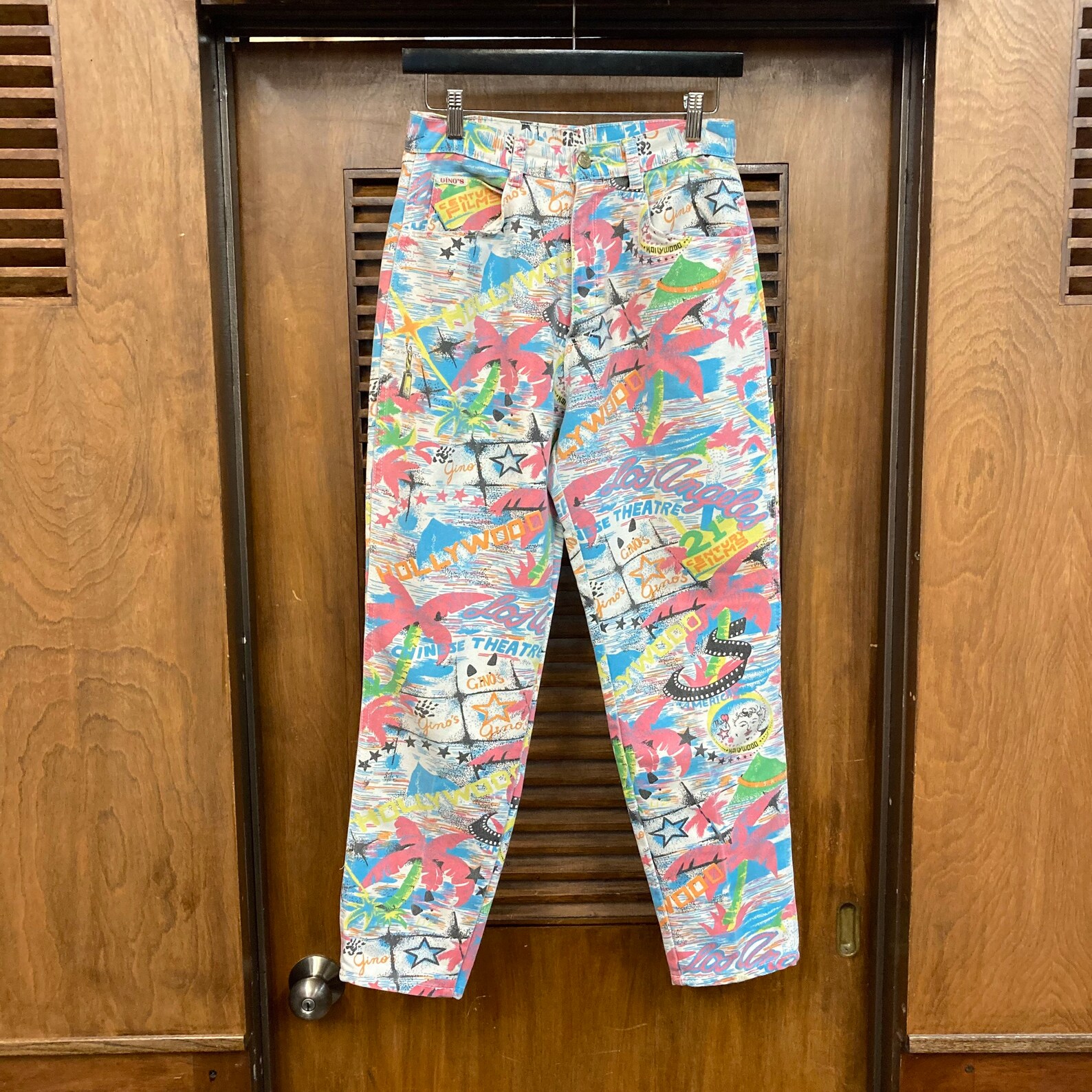 Vintage 1980’s W28 Hollywood Los Angeles Pop Art New Wave Denim Jeans ...