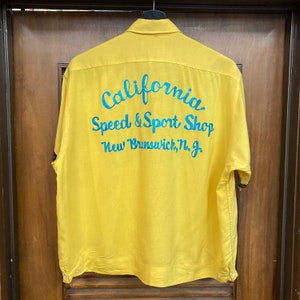 Vintage 1950’s California Speed Shop Hot Rod Rayon Bowling Rockabilly ...
