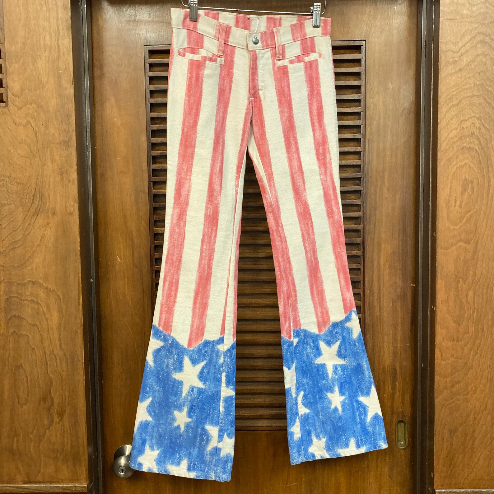 Vintage 1960’s Stars and Stripes Mod Hip Hugger Flare Hippie Denim ...