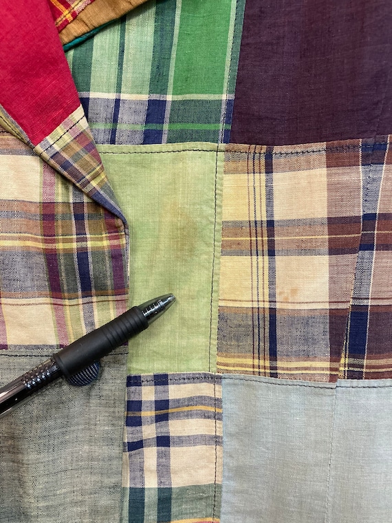 Vintage 1960’s Krazy Madras Plaid Mod Glam Patchwork … - Gem