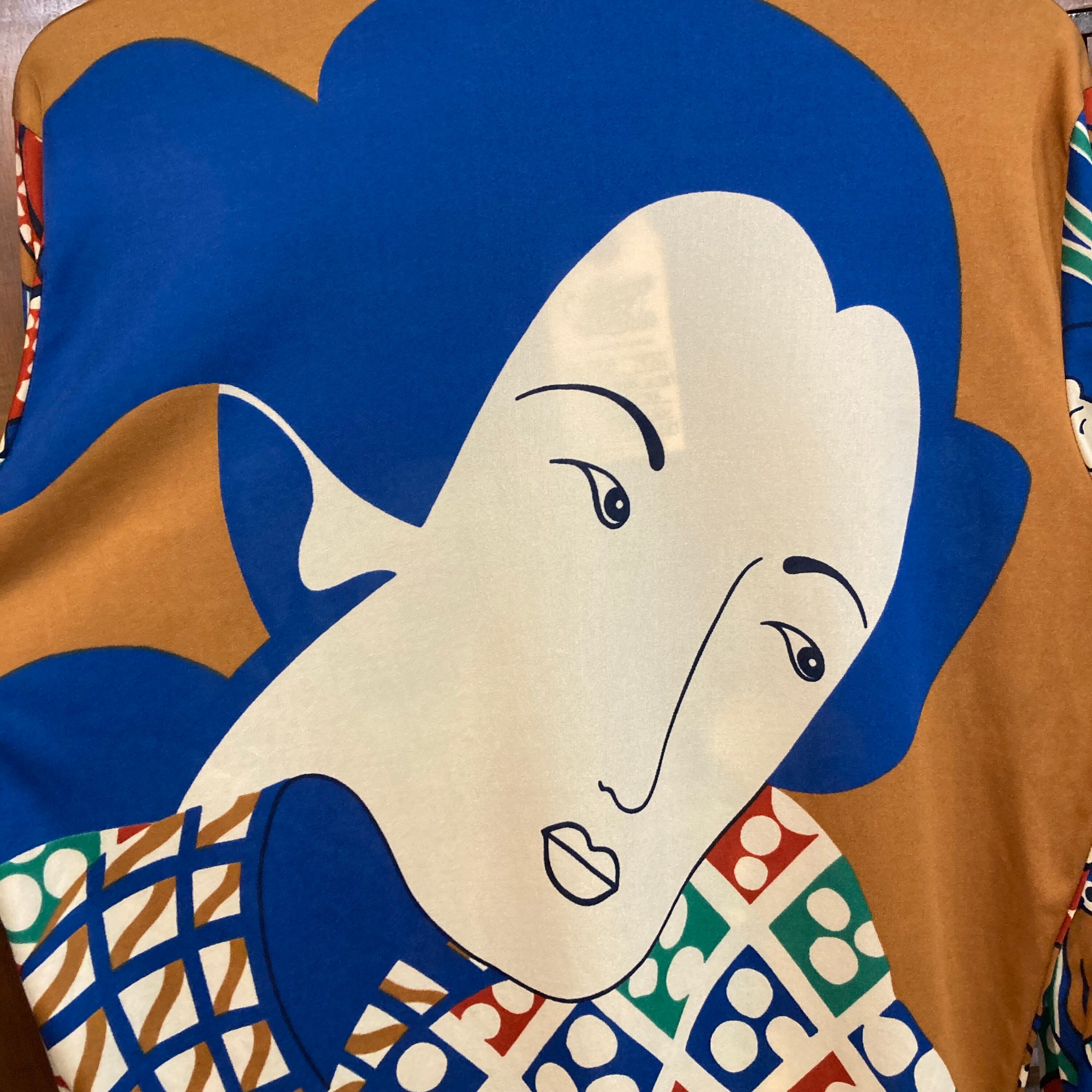 Vintage 1970’s Made in Italy “nik Nik” Geisha Girl Japan Design Poly ...