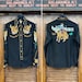 Vintage 1940’s “frontex” Jet Black Cowboy Western Amazing Embroidery ...