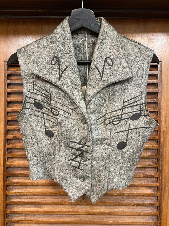 Reserved, Vintage 1950’s Original Music Note Felt Roc… - Gem
