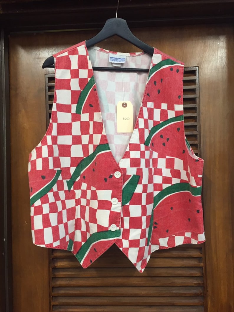 Vintage 1980's Michigan Rag Label Watermelon & - Etsy