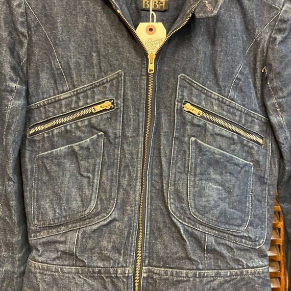 Vintage 1970’s “Biba” Label Mod Rocker Denim Jacket, … - Gem