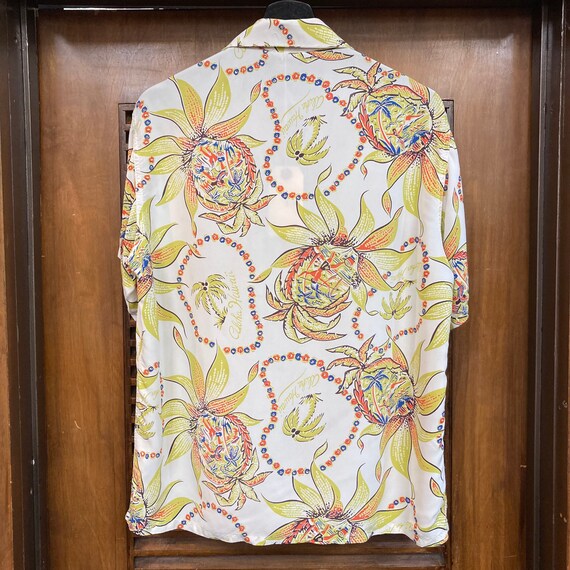 Vintage 1940’s Hula Girl Cartoon Tropical Rayon Hawai… - Gem