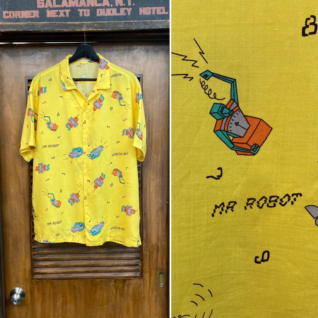 Vintage 1980’s Esprit Robot Atomic New Wave Surf Skate Rayon Krazy ...