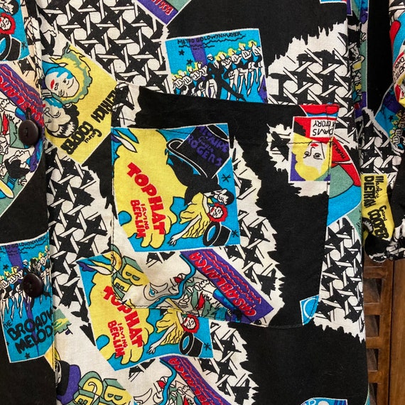 Vintage 1980’s Clown Cartoon New Wave Rayon Movie Pos… - Gem