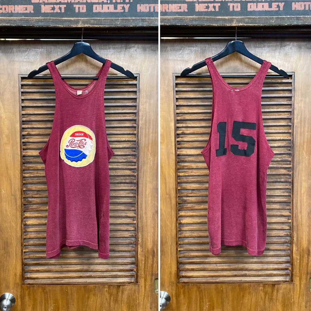 Vintage 1950’s Pepsi Soda Durene Jersey Atheltic Sports Tank Top T ...