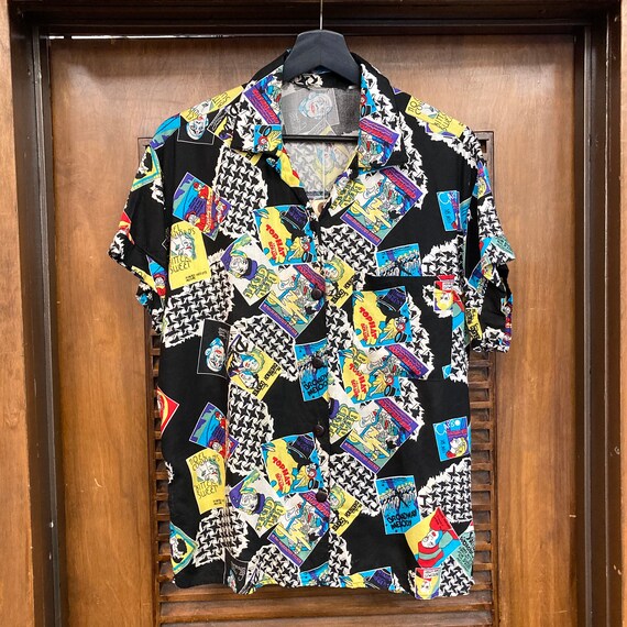 Vintage 1980’s Clown Cartoon New Wave Rayon Movie Pos… - Gem