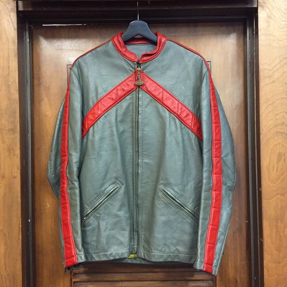 Vintage 1960’s “Bates” Leather Cafe Racer, Racing Lea… - Gem