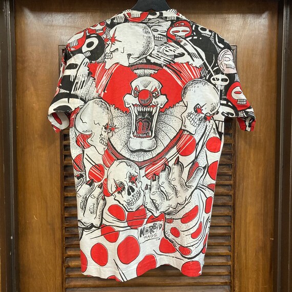 Vintage 1990’s Killer Clown Skull Punk Goth Cotton AO… - Gem