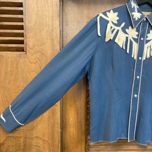 Vintage 1950s Western Cowboy california Ranchwear Rayon Gabardine ...