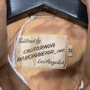 Vintage 1950’s Ladies “california Ranchwear” Western Cowboy Gab ...