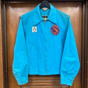 Vintage 1950s sir Jac Embroidered Diving Team Turquoise Cotton ...