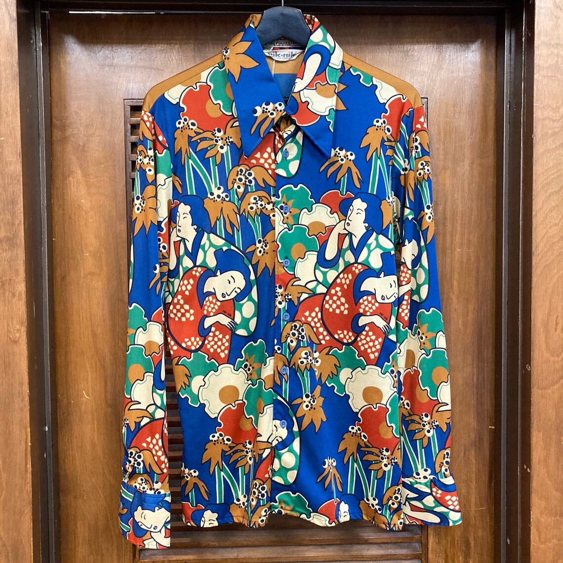 Vintage 1970’s Made in Italy “nik Nik” Geisha Girl Japan Design Poly ...