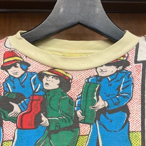 Vintage 1960s Dated 1967 Monkees Rock Band Pop Art Cartoon Mod Cotton ...