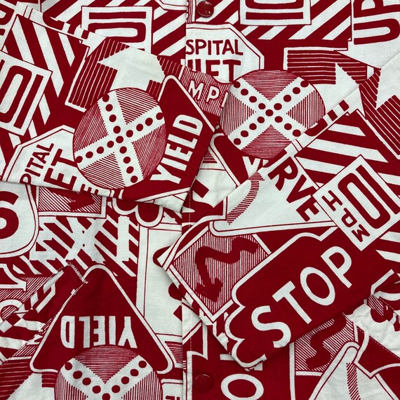 Vintage 1960’s Pop Art Street Signs Cartoon Mod Jacke… - Gem