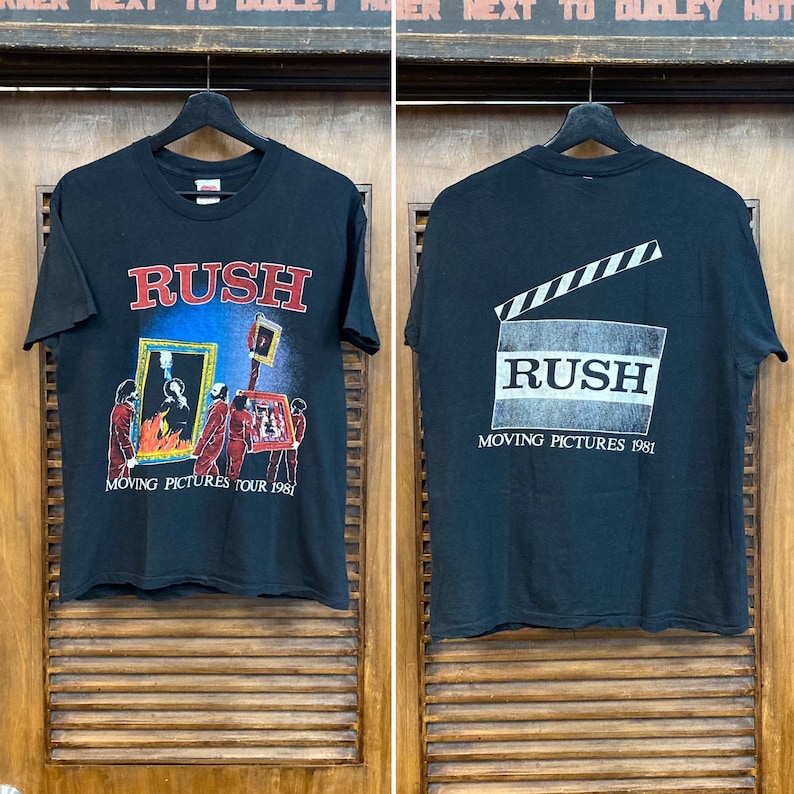 Vintage 1980s rush Rock Band Original 1981 Moving Pictures - Etsy