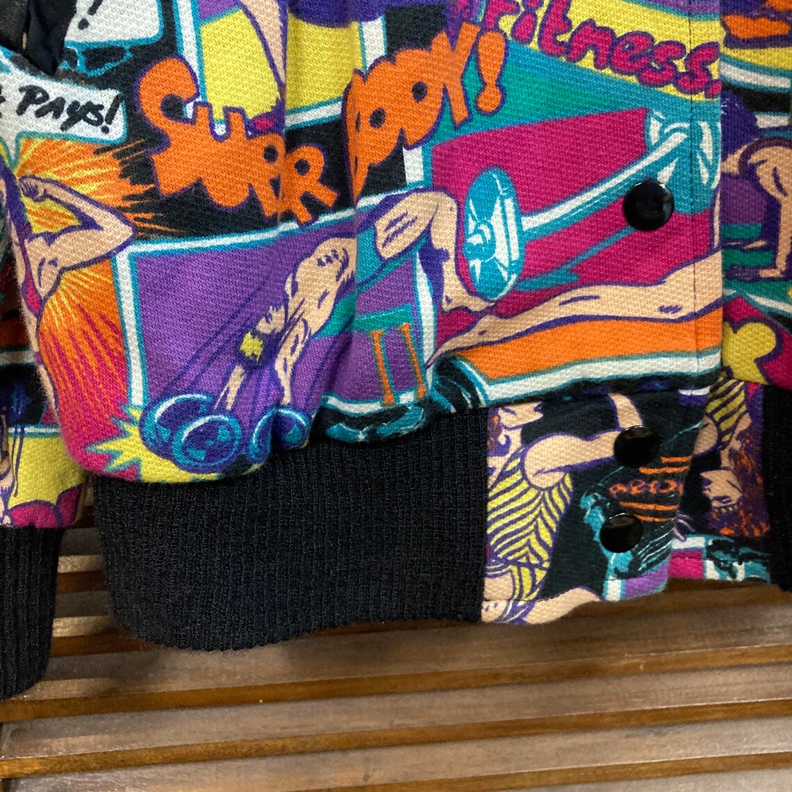 Vintage 1990s Comic Book Fitness Gym Pop Art Jacket 90s - Etsy