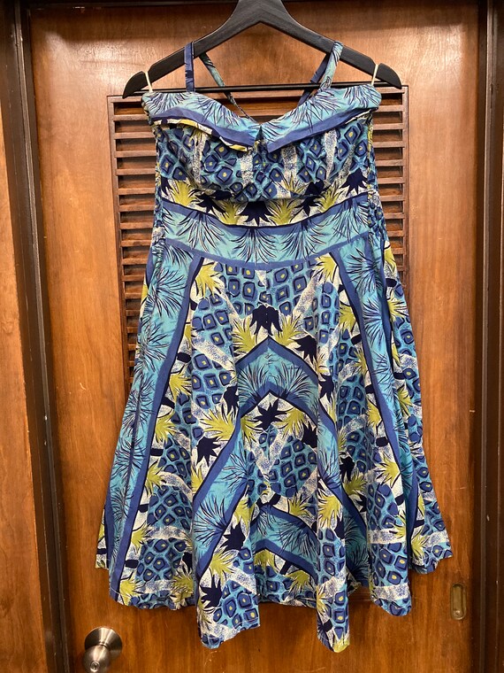 Vintage 1950’s Original Atomic Pineapple Cotton Hawai… - Gem