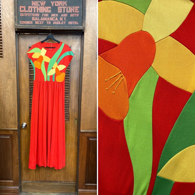 Vintage 1970s Stephen Burrows Designer Floral Mosaic Design | Etsy