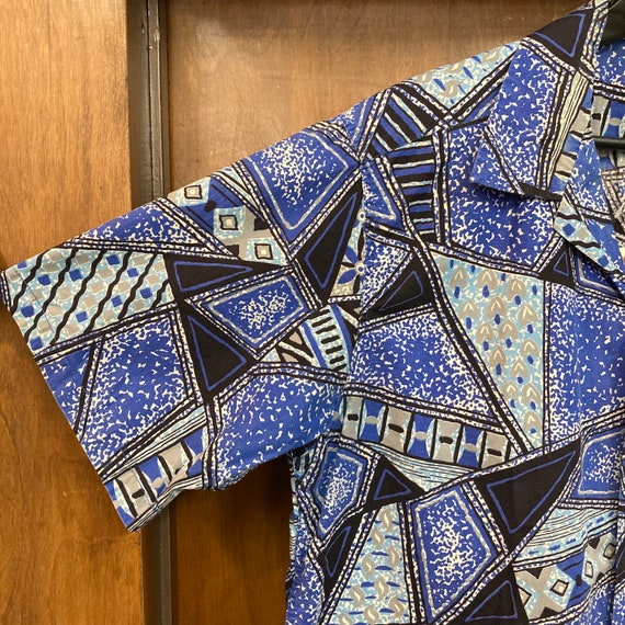 Vintage 1950’s Atomic Tiki Tribal Cotton Hawaiian Shi… - Gem