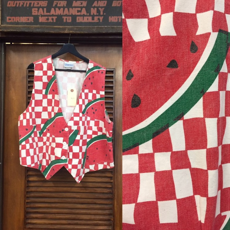 Vintage 1980's Michigan Rag Label Watermelon & - Etsy