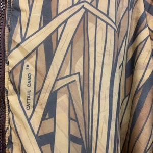 Vintage 1980's Cattail Camo Brand Bamboo Print Bomber - Etsy