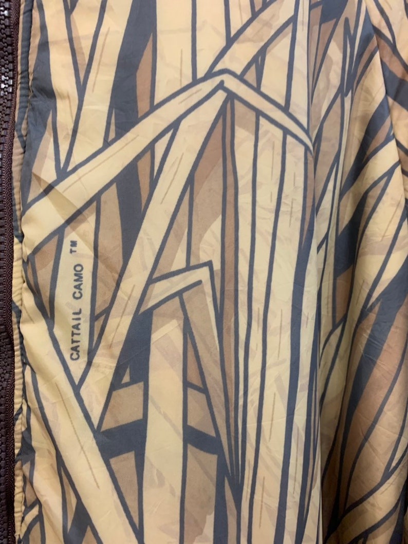 Vintage 1980's Cattail Camo Brand Bamboo Print Bomber - Etsy