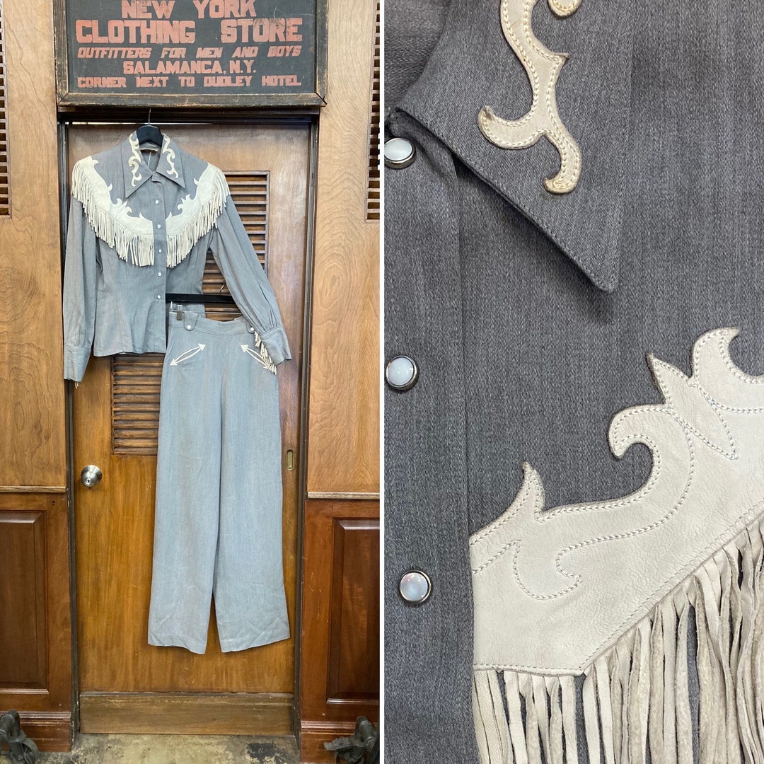 Vintage 1940’s Ranch Maid Style Western Cowboy Cowgirl Fringe ...