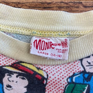 Vintage 1960s Dated 1967 Monkees Rock Band Pop Art Cartoon Mod Cotton ...