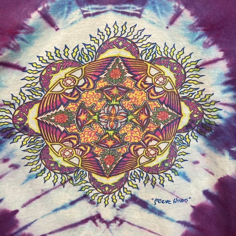 Vintage 1980’s Dated 1980 Tie Dye Hippie Mikio Artist Deadhead Grateful ...
