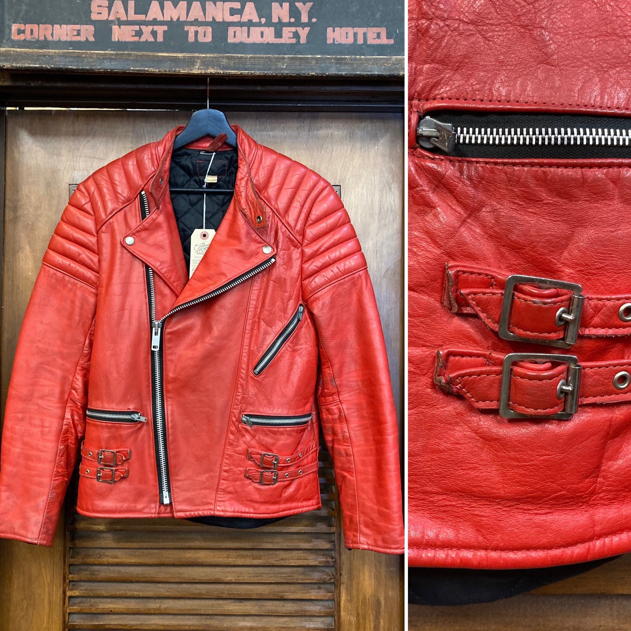Vintage 1970s Lewis Leathers Type Cafe Racer Jacket, 70s Vintage 1970s Lewis Leathers Type Cafe Racer Jacket, 70s