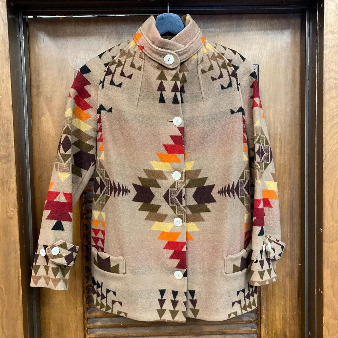 Vintage 1920’s Original “pendleton” Wool Southwest Native Toboggan ...