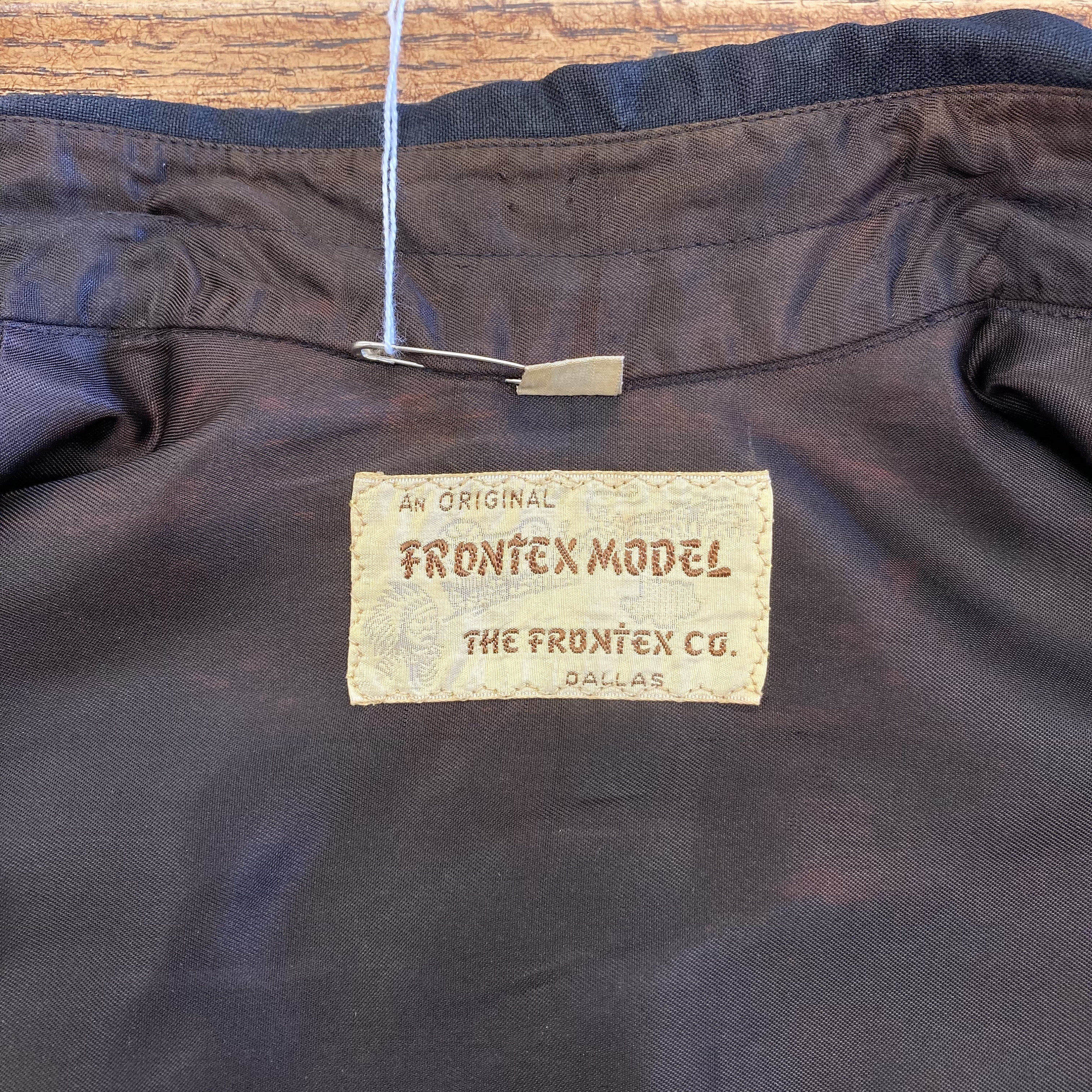 Vintage 1940’s “frontex” Jet Black Cowboy Western Amazing Embroidery ...