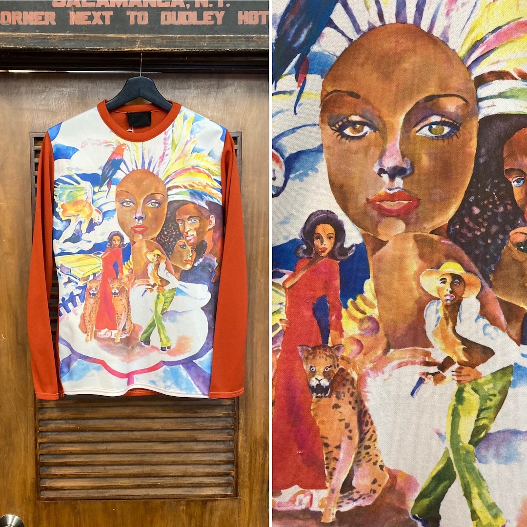 Vintage 1970’s Blaxploitation Pop Art Disco Funk Pimp Knit Polyester ...