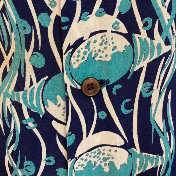 Vintage 1950’s “Arrow” Atomic Underwater Fish Pattern… - Gem