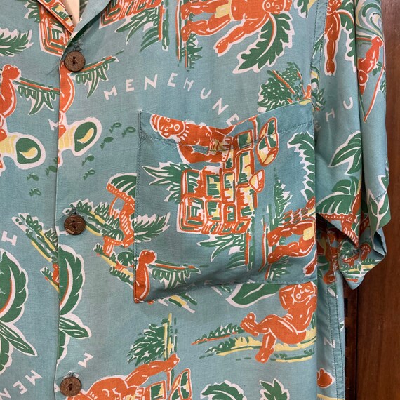 Vintage 1940’s Menehune Mythical Cartoon Tropical Ray… - Gem