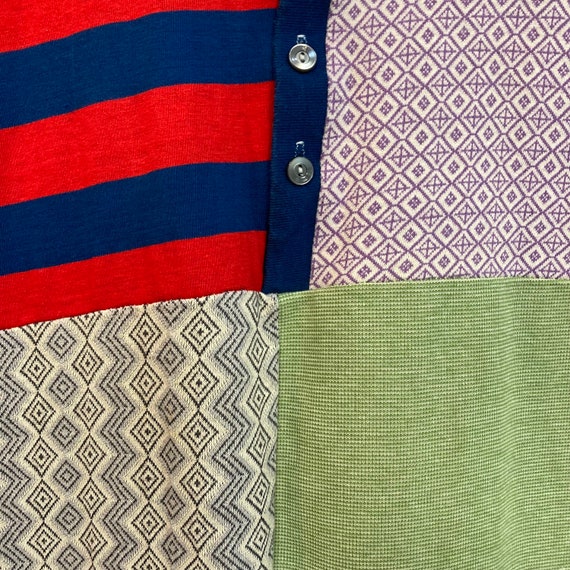 Vintage 1960’s Krazy Colorblock Pop Art Knit Henley M… - Gem