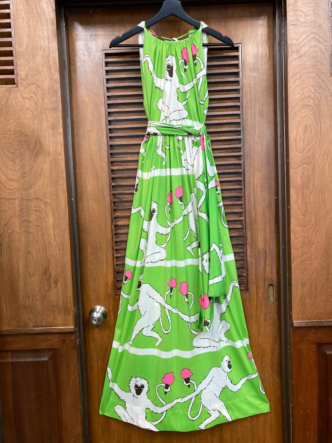 Vintage 1960s Pop Art Donald Brooks Designer Monkey Ice Cream Print ...