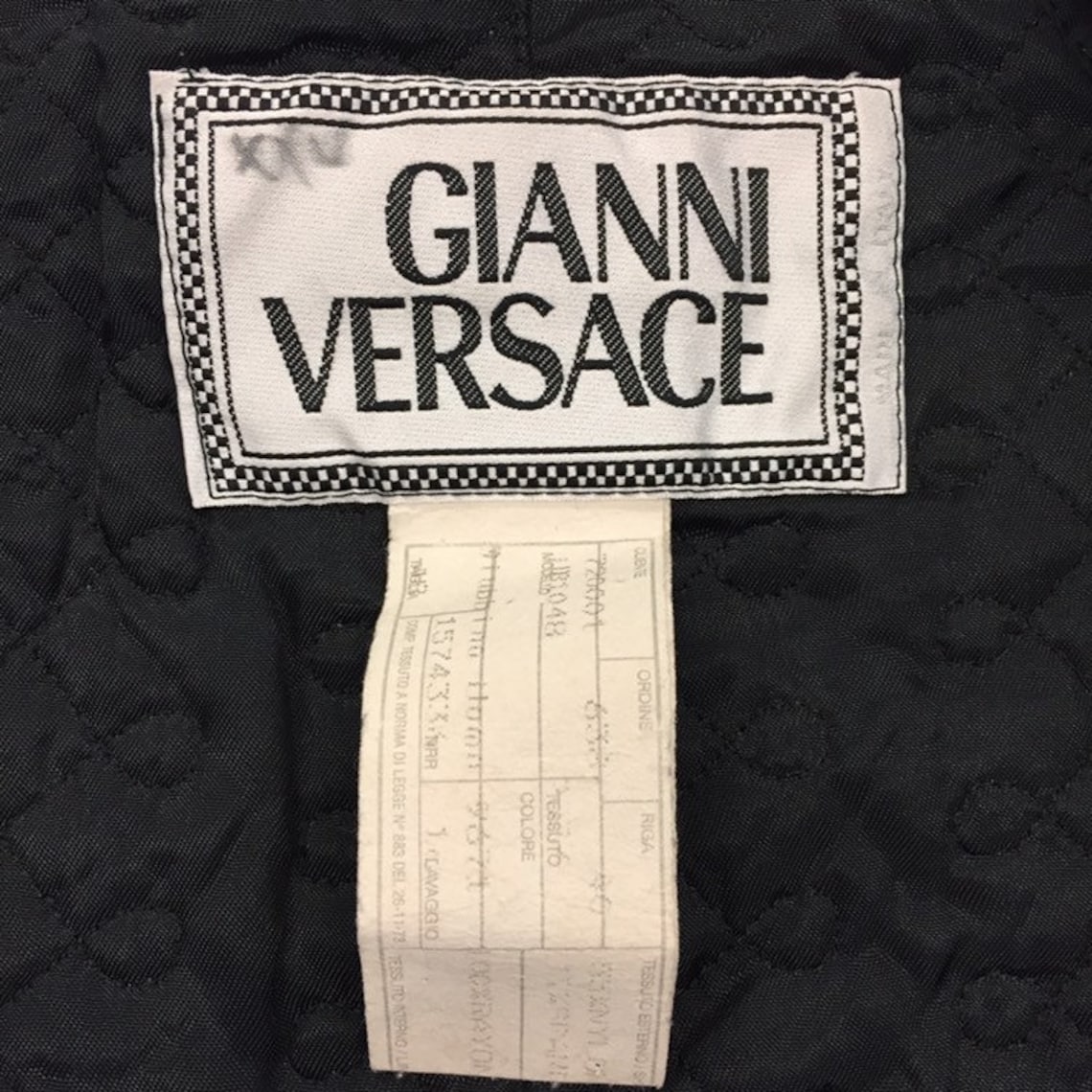 Vintage 1980s versace Label Checkerboard Jacket Gianni - Etsy