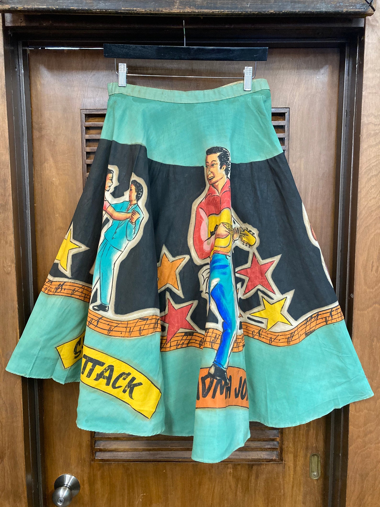 Vintage 1950’s Rock N’ Roll Hand Painted Super Rare Rockabilly Circle ...