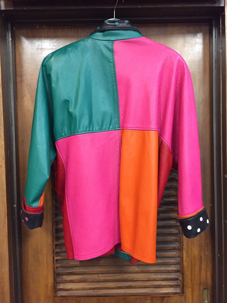 Vintage 1980's STUNNING Colorblock New Wave Hip Hop - Etsy